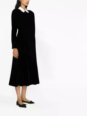 Tory Burch Peter Pan Collar Long Dress