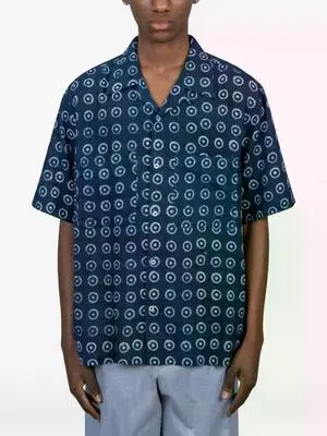 Universal Works Patterned Camper-collar Shirt - Blue