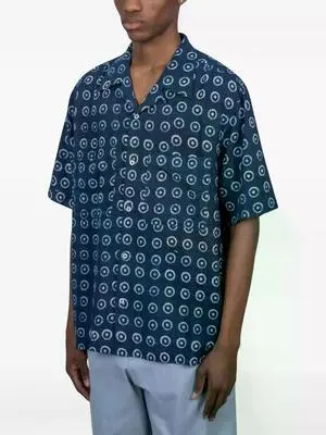 Universal Works Patterned Camper-collar Shirt - Blue