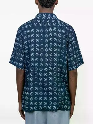 Universal Works Patterned Camper-collar Shirt - Blue