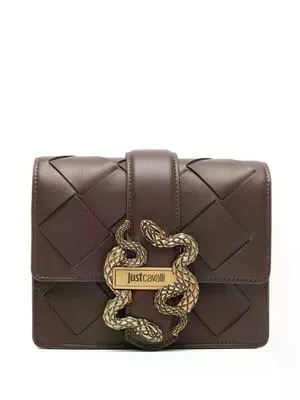 Just Cavalli Woven Snake Satchel