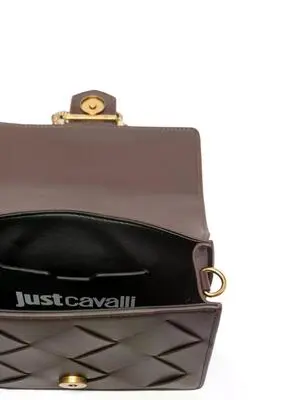 Just Cavalli Woven Snake Satchel