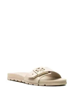 Tory Burch Mellow Buckle Slides - Neutrals