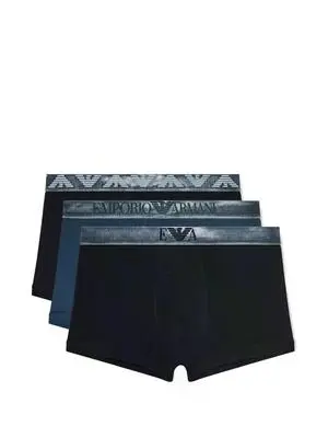 Emporio Armani Logo-detail Boxers - Blue