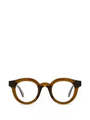 AUDE HEROUARD Marcelle Round-frame Glasses - Brown
