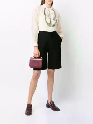 Tory Burch Ruffle-trim Long-sleeved Blouse