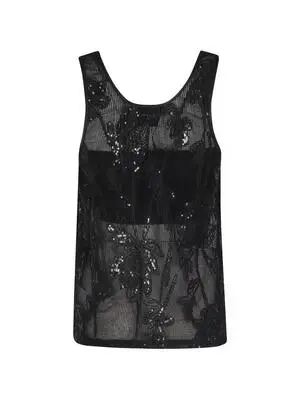 ISABELLE BLANCHE Sequin Embellished Sleeveless Top