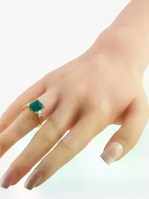 LB EXCLUSIVE 18k Yellow Emerald And Diamond Ring - Gold