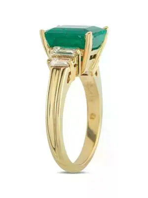 LB EXCLUSIVE 18k Yellow Emerald And Diamond Ring - Gold