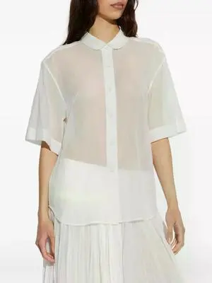 RÓHE Short Sleeve Shirt With Peter Pan Collar