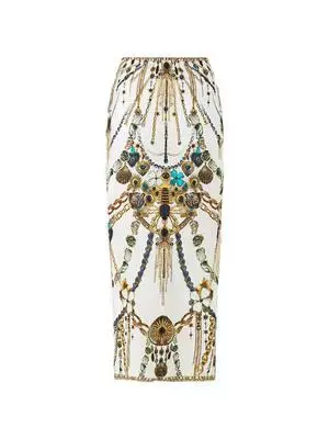 Camilla Tie-front Midi Skirt