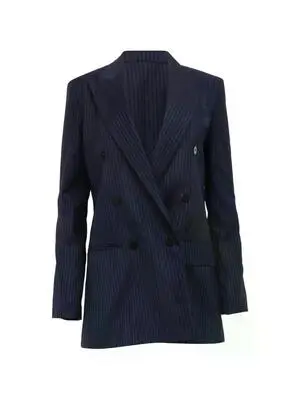Theory Striped Double-breasted Blazer