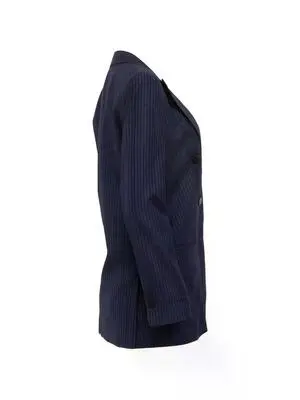 Theory Striped Double-breasted Blazer