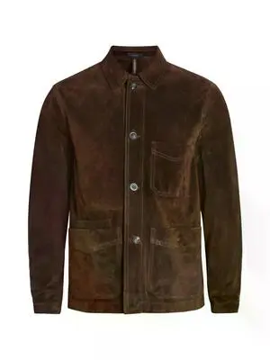 DRAKE'S Leather Front-pocket Jacket