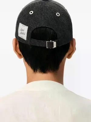 AMI Paris Denim Baseball Cap - Grey