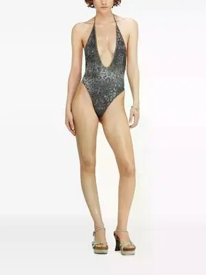 DIESEL® Audrey-utlt Swimsuit With Animal Print - Grey