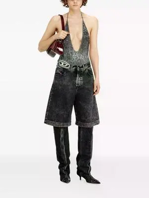 DIESEL® Audrey-utlt Swimsuit With Animal Print - Grey
