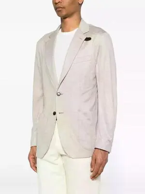 Brioni Button-fastening Blazer - Neutrals