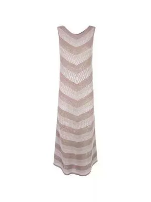 D.exterior Striped Sequin Dress