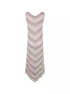 D.exterior Striped Sequin Dress