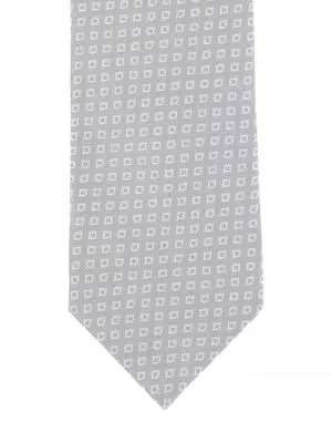 BARBA NAPOLI Patterned Neck Tie - Grey