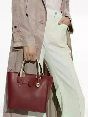 Furla Leather Tote Bag - Red