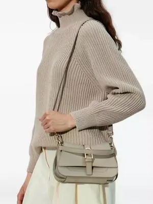 Furla Mini Flow Buckle Leather Tote - Grey