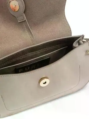 Furla Mini Flow Buckle Leather Tote - Grey
