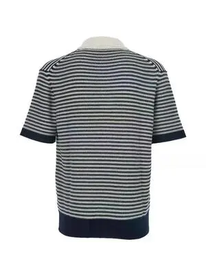 KANGRA Striped Polo Shirt - Blue