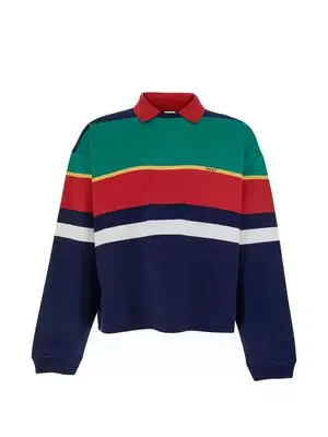 Versace Striped Sweatshirt With Logo Detail