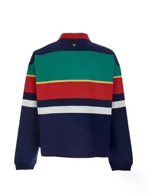 Versace Striped Sweatshirt With Logo Detail