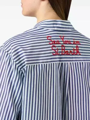 MC2 SAINT BARTH Striped Shirt - Blue