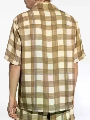 JIL SANDER Checked-pattern Short-sleeve Shirt - Neutrals