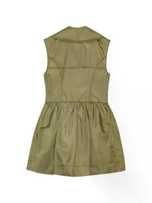 GANNI Collared Zipped Mini Dress