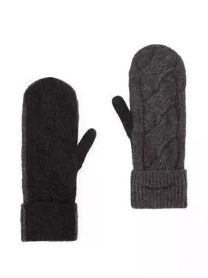 GANNI Cable-knit Mittens