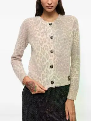 GANNI Leopard-printed Cardigan