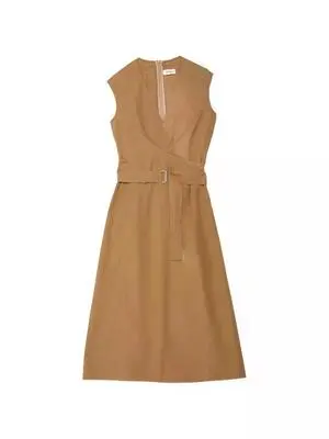 OTTOD'AME Belted Sleeveless Midi Dress