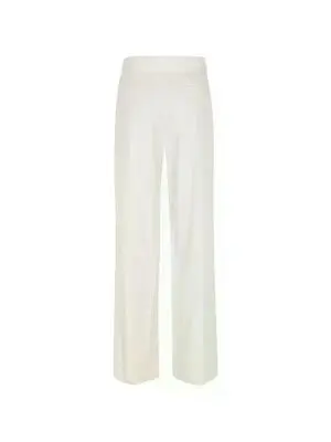 ERMANNO FIRENZE Pinstripe Pleated Trousers - Neutrals