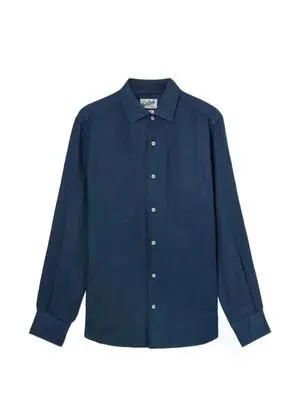 MC2 SAINT BARTH Raphael Shirt In Pure Linen - Blue