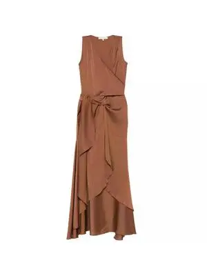 NOUVELLE SILK95FIVE Shangri La Draped V-neck Dress