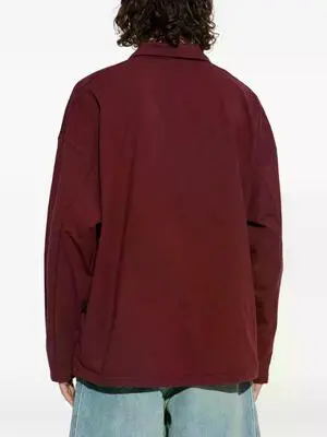 American Vintage Gixy Long-sleeved Polo Shirt - Red