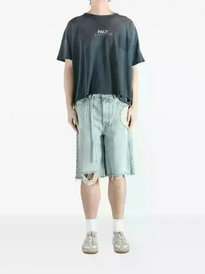 PALY Distressed Logo-print Cotton T-shirt