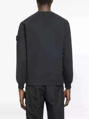 Stone Island Ghost Patch Crew-neck Sweatshirt - Black