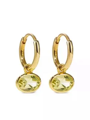 BY PARIAH 14ct Orbit Quartz Hoop Earrings - Gold