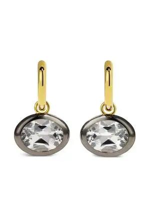 BY PARIAH 14ct Yellow Orbit Topaz Hoop Earrings - Gold