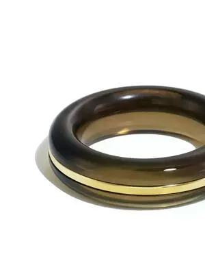 BY PARIAH 14ct Gold Smoky Quartz Ring - Brown