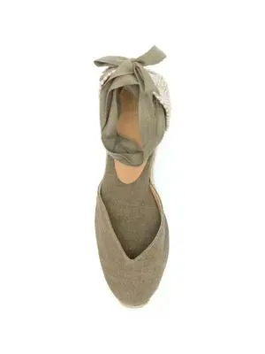 CastaÑer Chiara Ankle Tie Espadrilles - Green