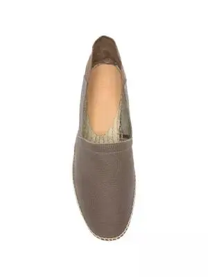 CastaÑer Grainy Leather Espadrilles - Grey