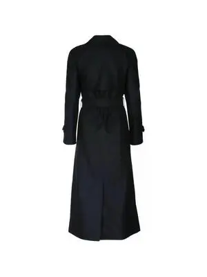 Harris Wharf London Belted Trench Coat - Black