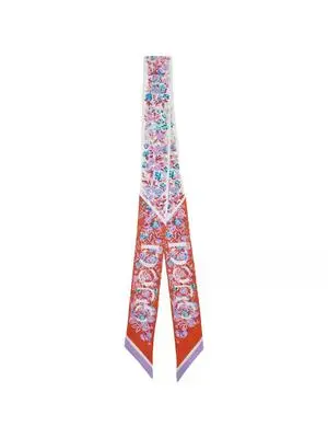 Gucci Floral Silk Scarf - Orange